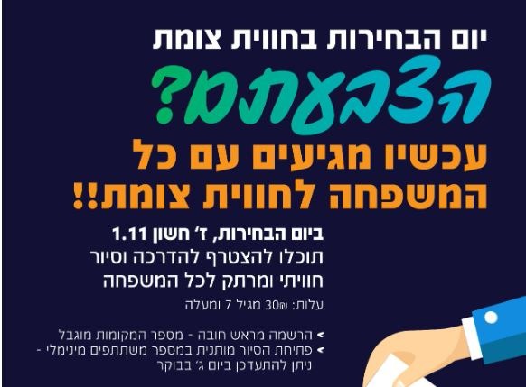 Election Day at Zomet - Fun In Jerusalem